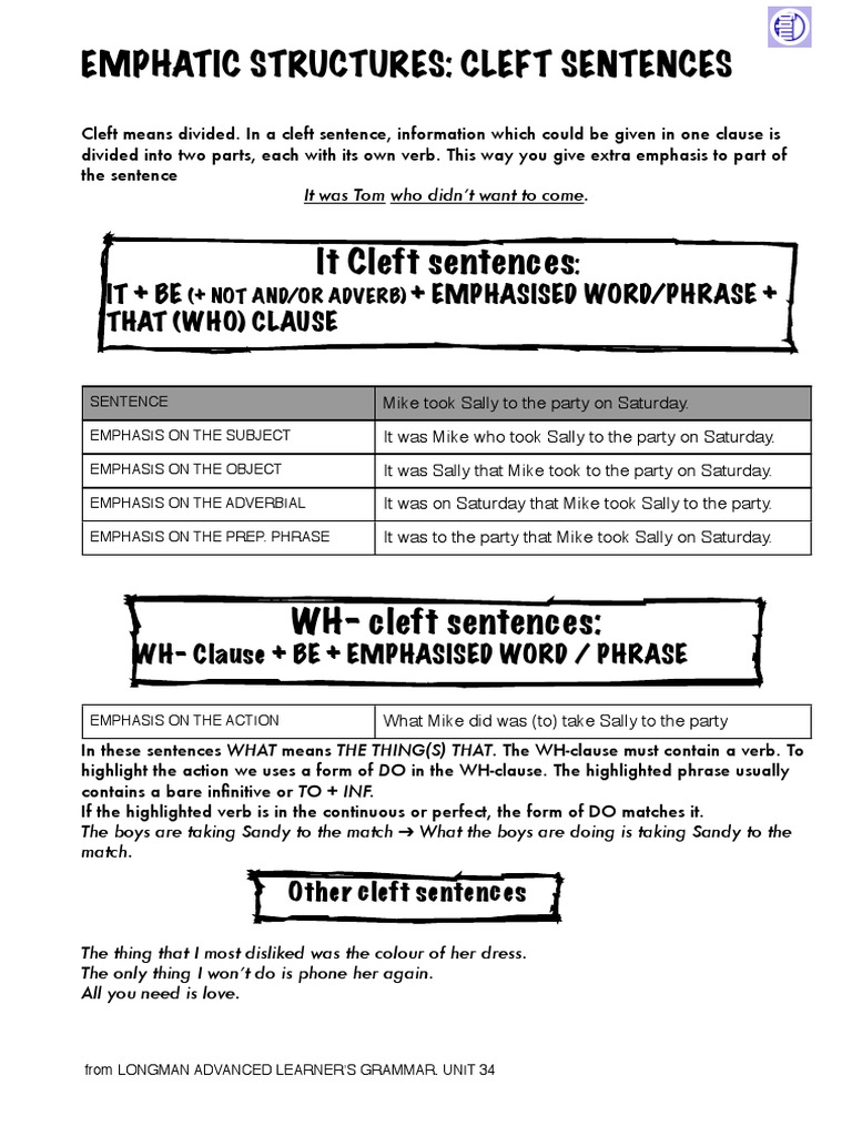 Cleft Sentences1 | PDF
