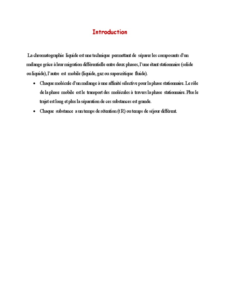Schéma de la chromatographie HPLC | PDF | Chromatographie ...