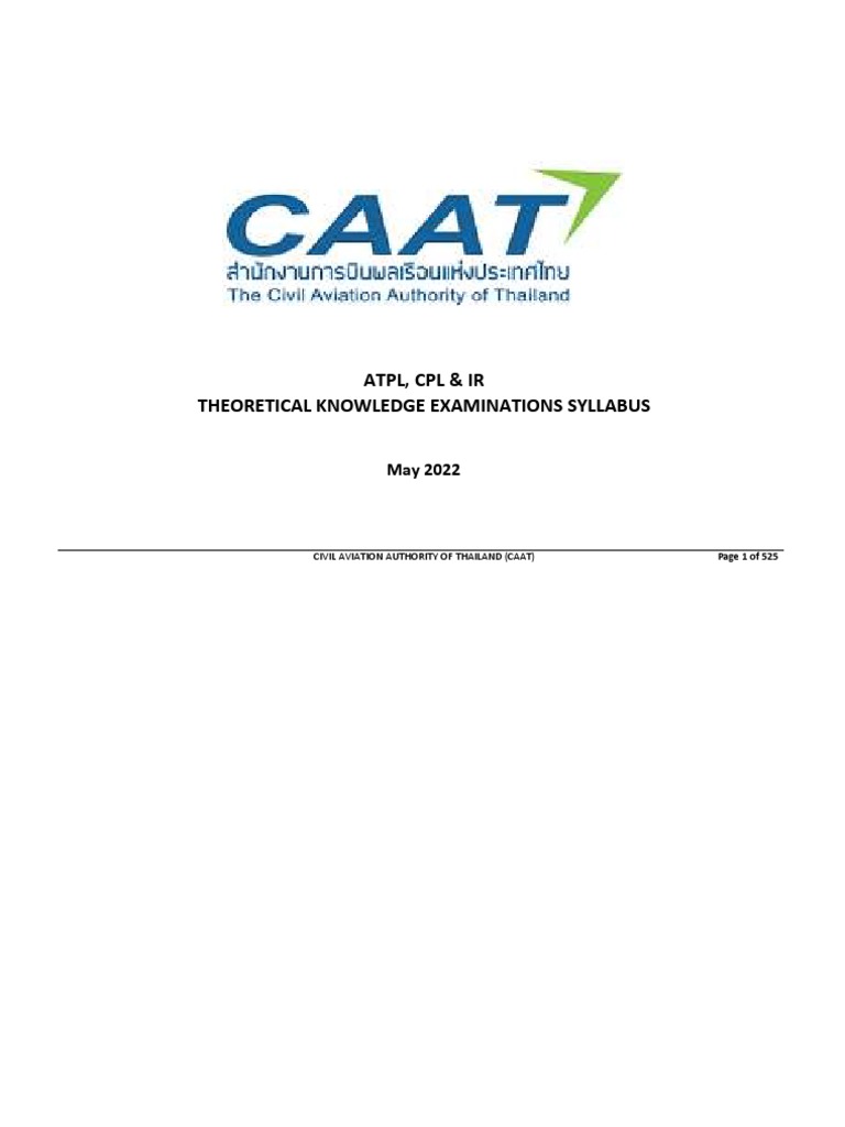 Atpl CPL & Ir Examination Syllabus | PDF | Visual Flight Rules ...