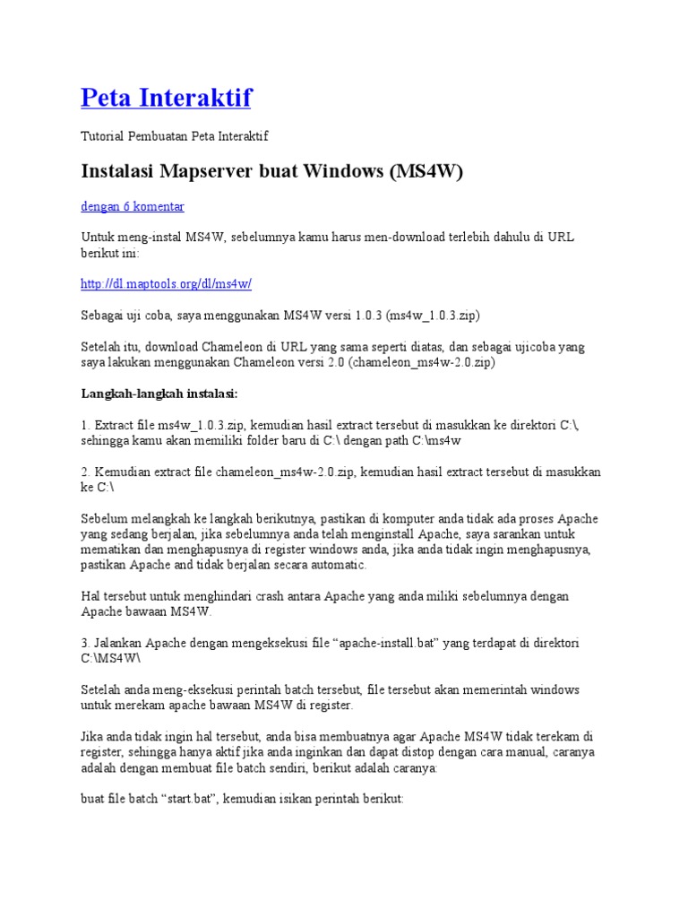 Tutorial Install Ms4w+Chameleon | PDF | Karier & Perkembangan | Teknologi & Rekayasa