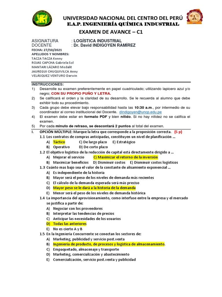 E.av Velasquez Li c1 | PDF | Marketing | Logística