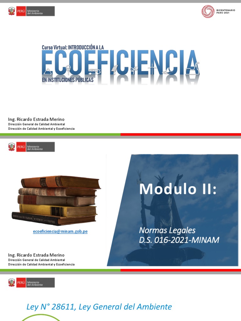 Modulo II - Normas Legales 1 - DS 016-2021-MINAM | PDF | Economias