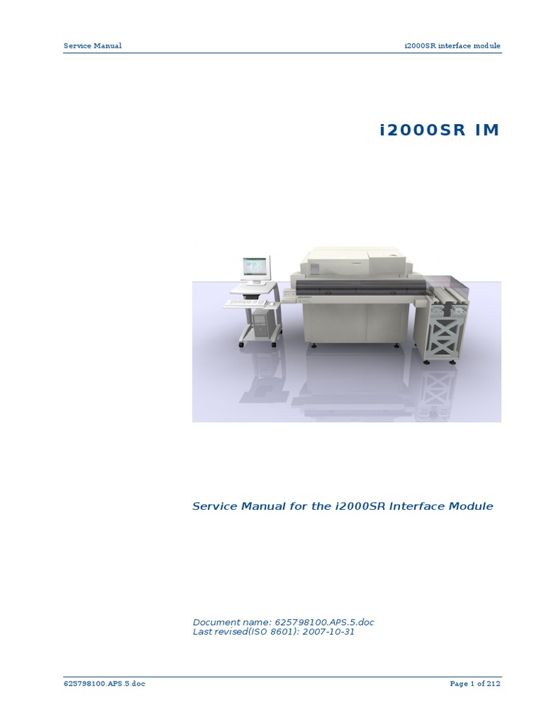 i2000SR IM: Service Manual For The i2000SR Interface Module | PDF