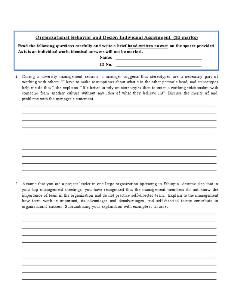 OB - Individual Assignment-3 | PDF