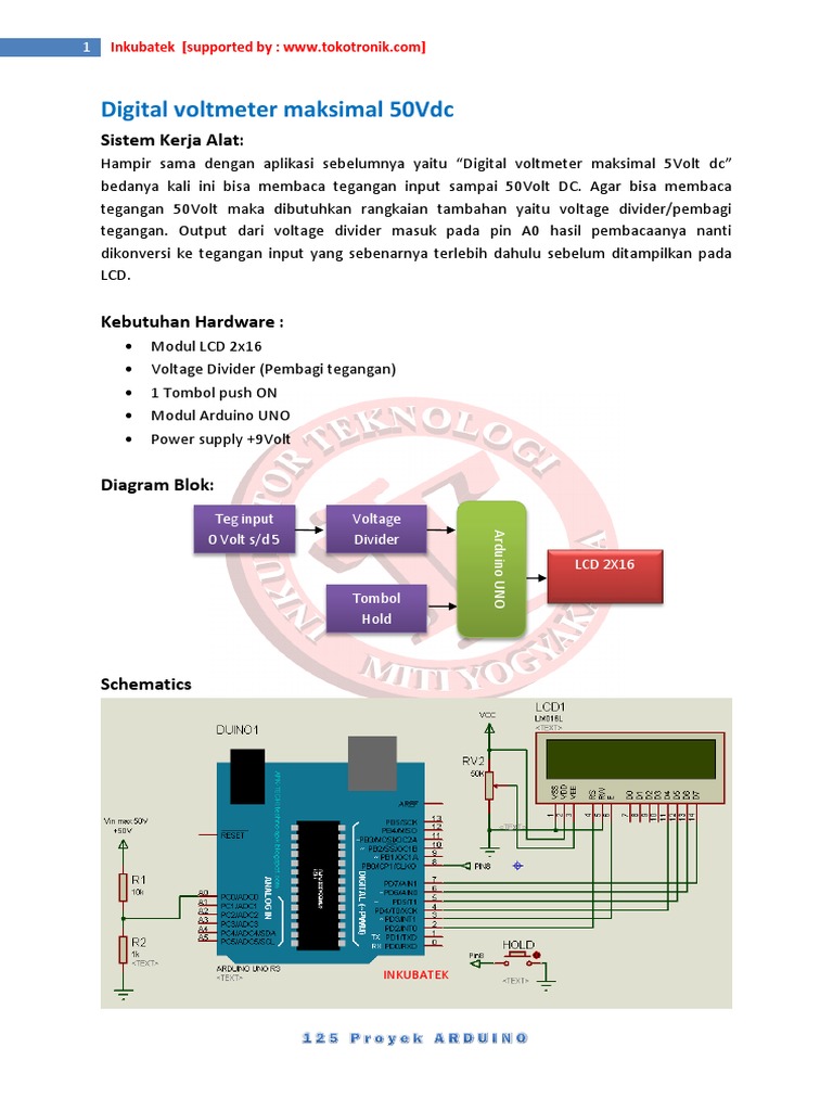 Digital Voltmeter Maksimal 50Vdc | PDF
