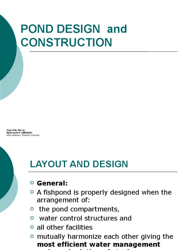 Ponds Design and Construction | PDF | Levee | Dam