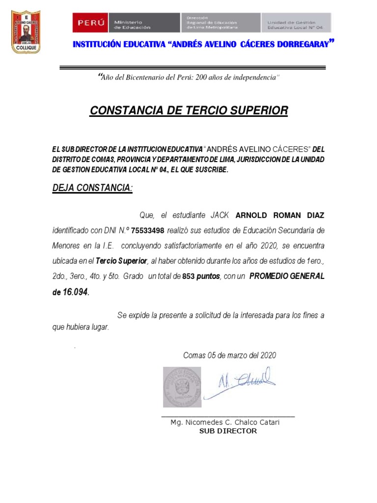 Tercio Superior | PDF