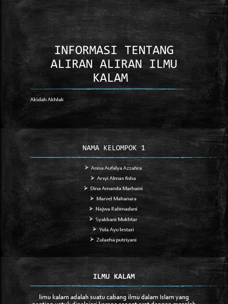 Informasi Tentang Aliran Aliran Ilmu Kalam | PDF