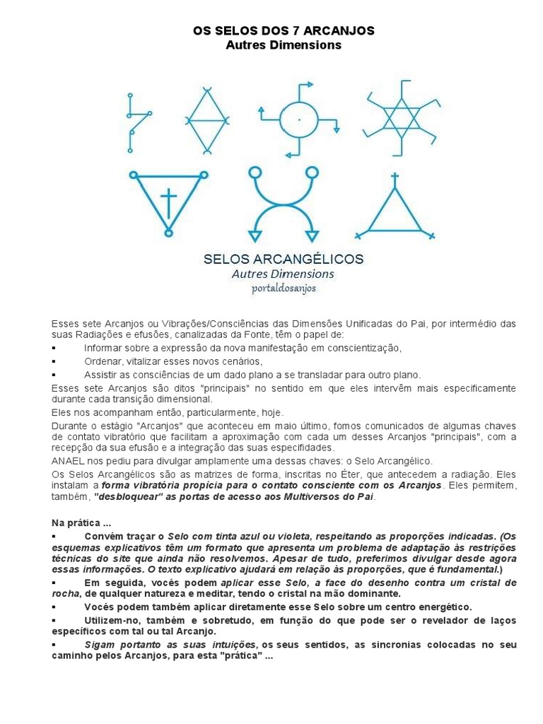 Selos dos 7 Arcanjos e suas Funções | PDF | Triângulo | Geometria Elementar