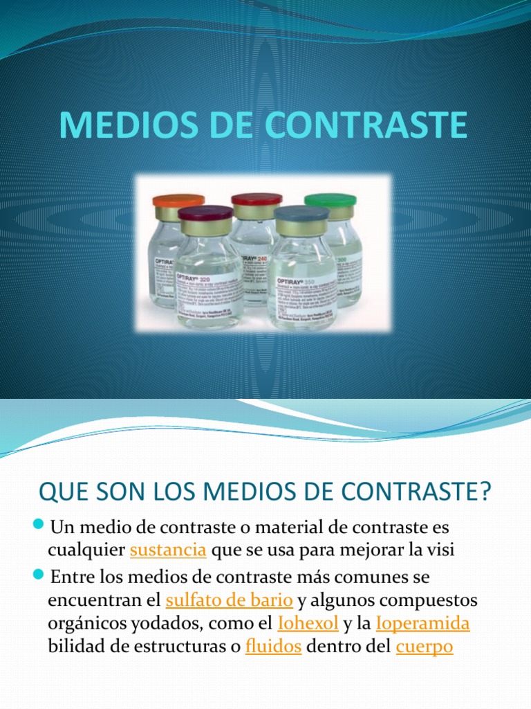 Medios de Contraste | PDF