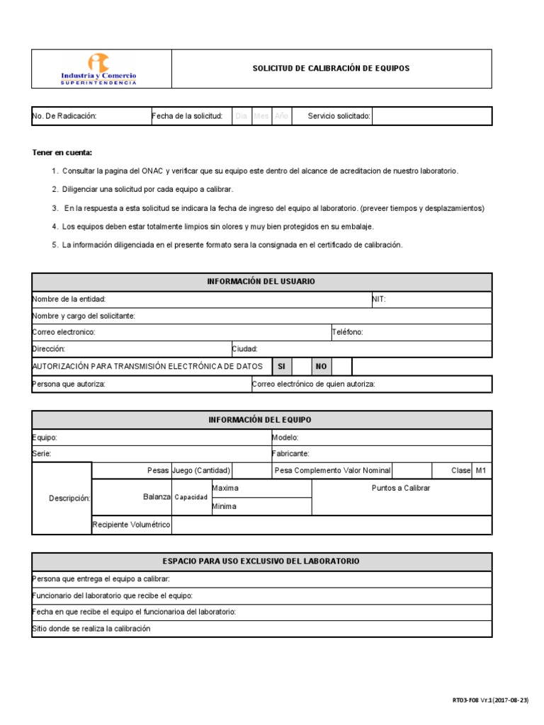 Solicitud de Calibración de Equipos Volumetricos | PDF | Informática Solicitud de Calibración de Equipos Volumetricos | PDF | Informática