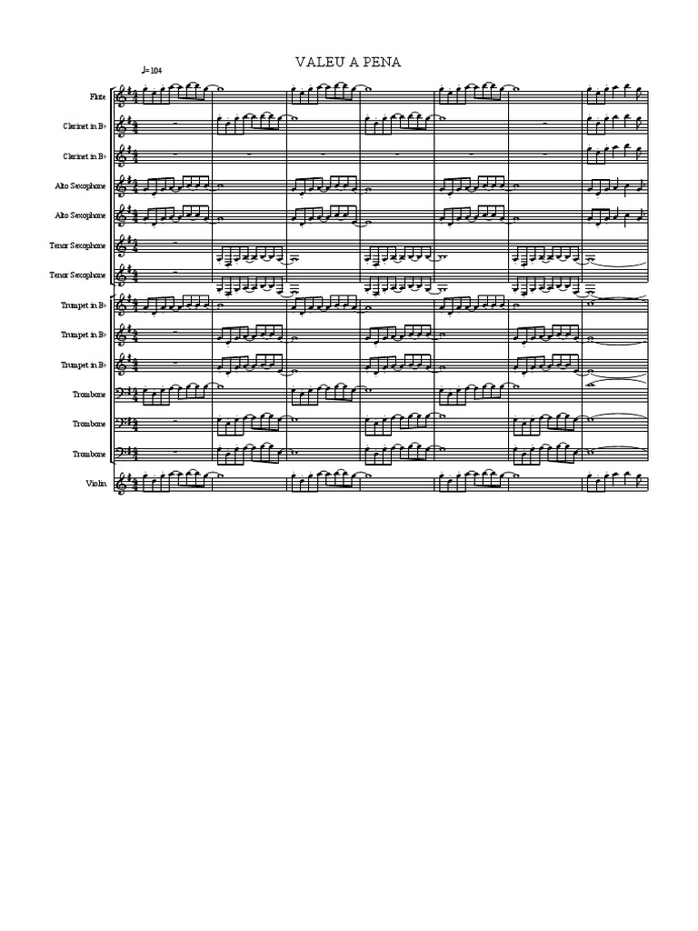 Musical Score Symbols | PDF | Saxophone | Tenor Saxophone