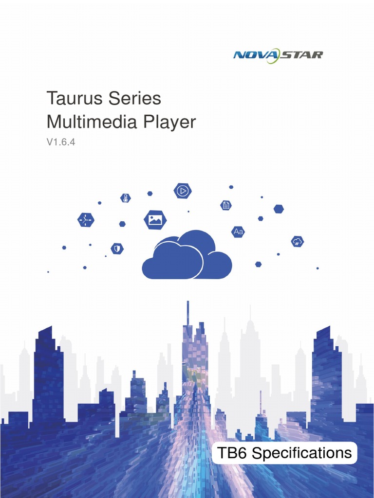 Taurus Series Multimedia Player TB6 Specifications V1.6.4 | PDF