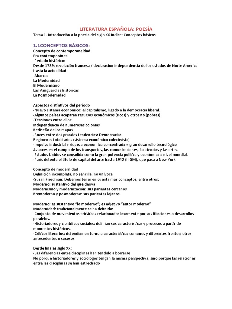 Poesía del Siglo XX en España | PDF | Simbolismo (Artes)