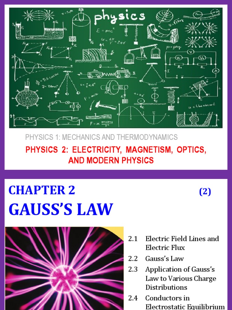 Chapter 2-Gauss's Law | PDF | Electric Field | Flux