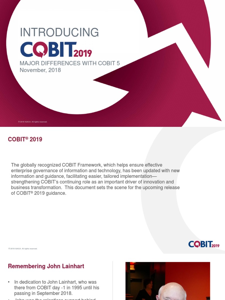 COBIT 2019 Major Differences With COBIT 5 - v1.1 | PDF