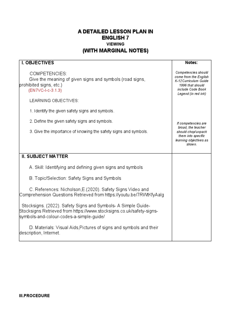 Sample Lesson Plan On Listening and Speaking | PDF | Lesson Plan ...