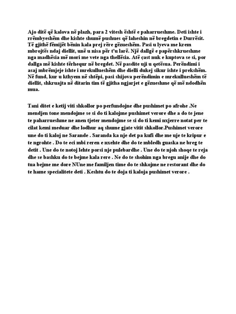 Pushimet e Veres | PDF