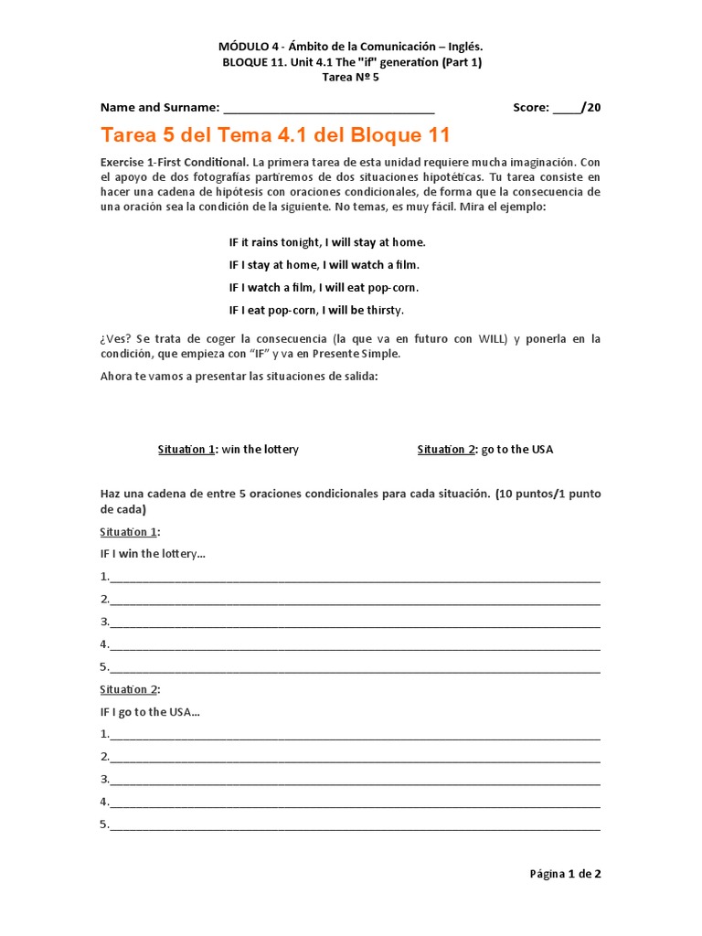Tarea 5 ACING - 4 - Bloque - 11 - Tema - 4.1 - Tarea | PDF