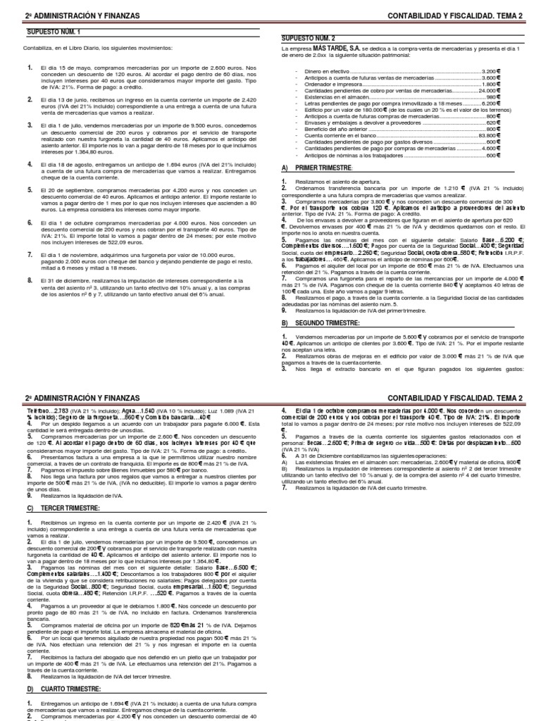 Tema2 Ejercicios | PDF