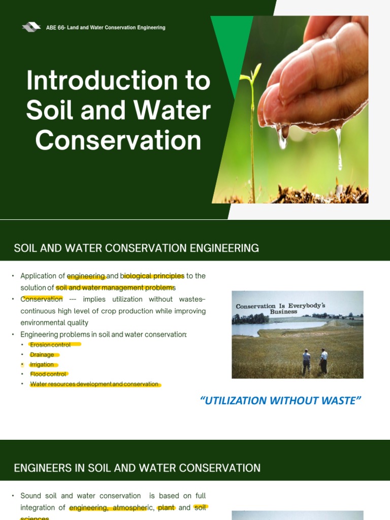 Soil and Water Conservation Overview | PDF