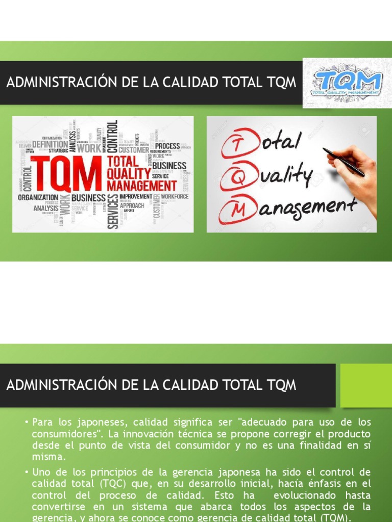 1.2 Administración de La Calidad Total TQM | PDF