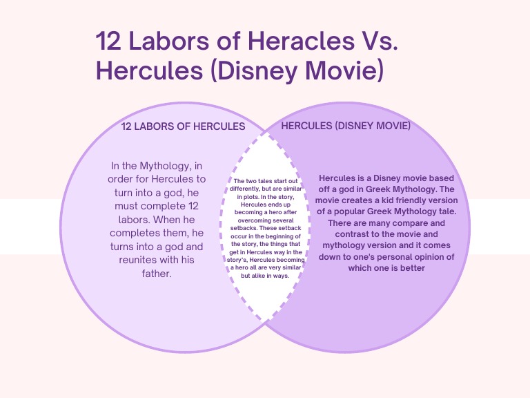 12 Labors of Heracles vs. Hercules (Disney Movie) | PDF