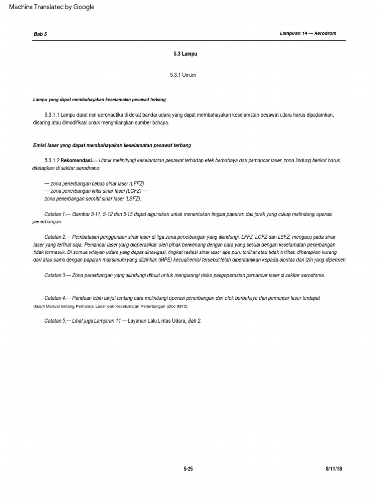 ANNEX 14 Aerodromes Volume I - Removed | PDF