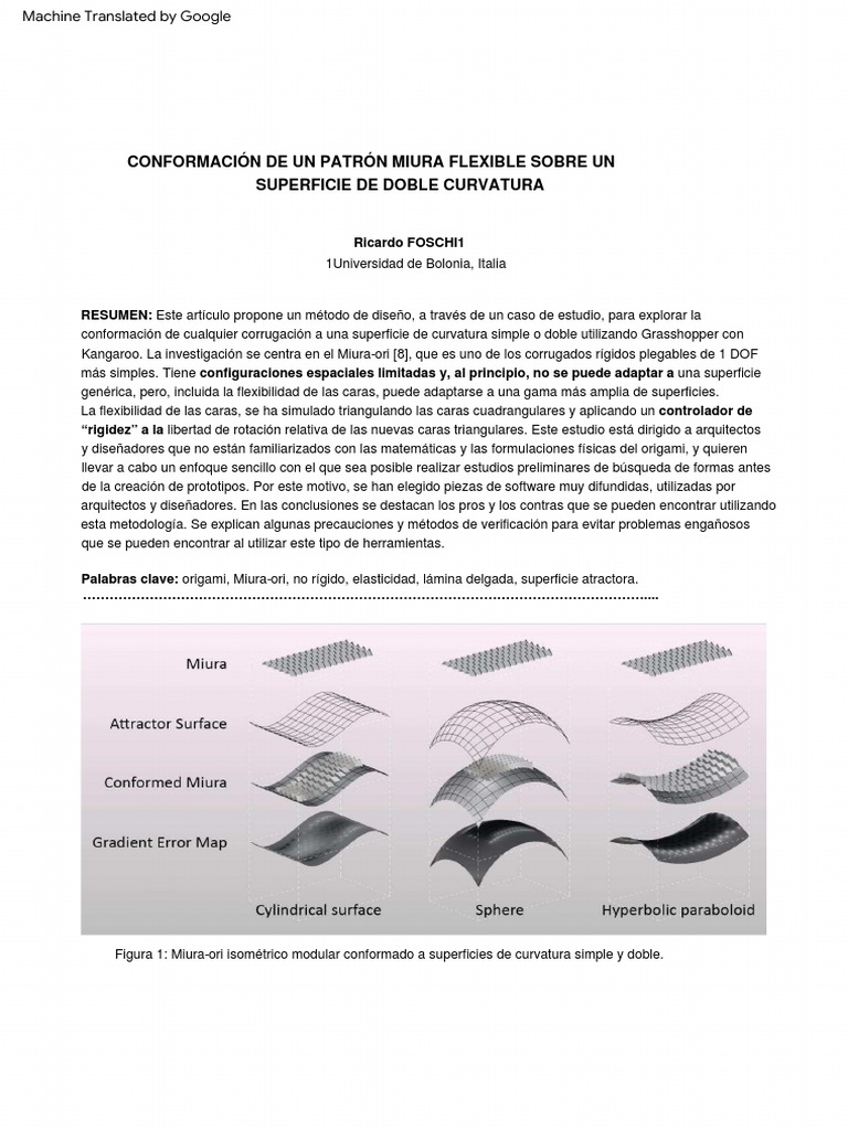 Conformation of A Flexilbe Miura Pattern-1 | PDF | Origami | Triángulo
