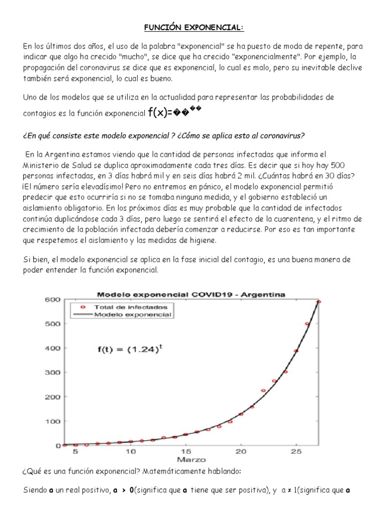Función Exponencial y su Aplicación | PDF | Funcion exponencial