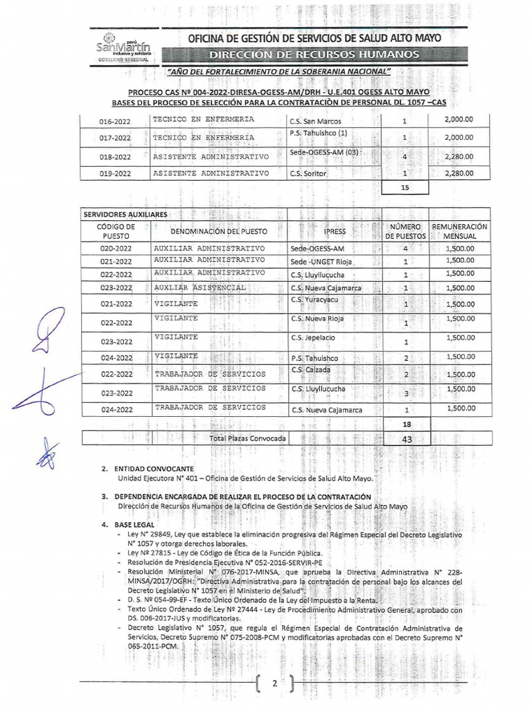 Proceso Cas 004 2022 Diresa | PDF | Documentos legales | Principios éticos