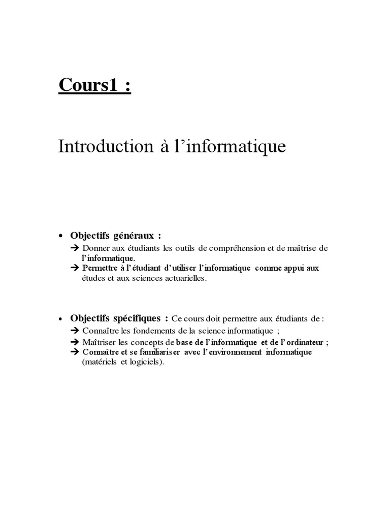 Cours Outils Informatiques | PDF | Informatique | Bases de données