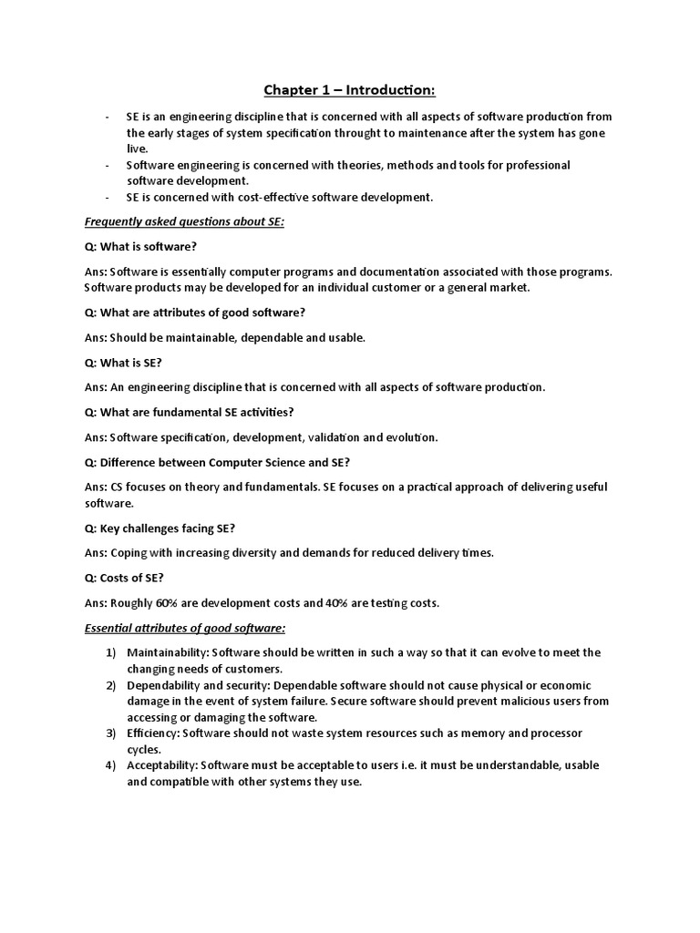 Software Engineering Notes | Download Free PDF | Agile Software ...