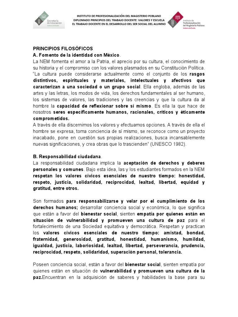 Principios Filosóficos | PDF | Paz | Interculturalidad
