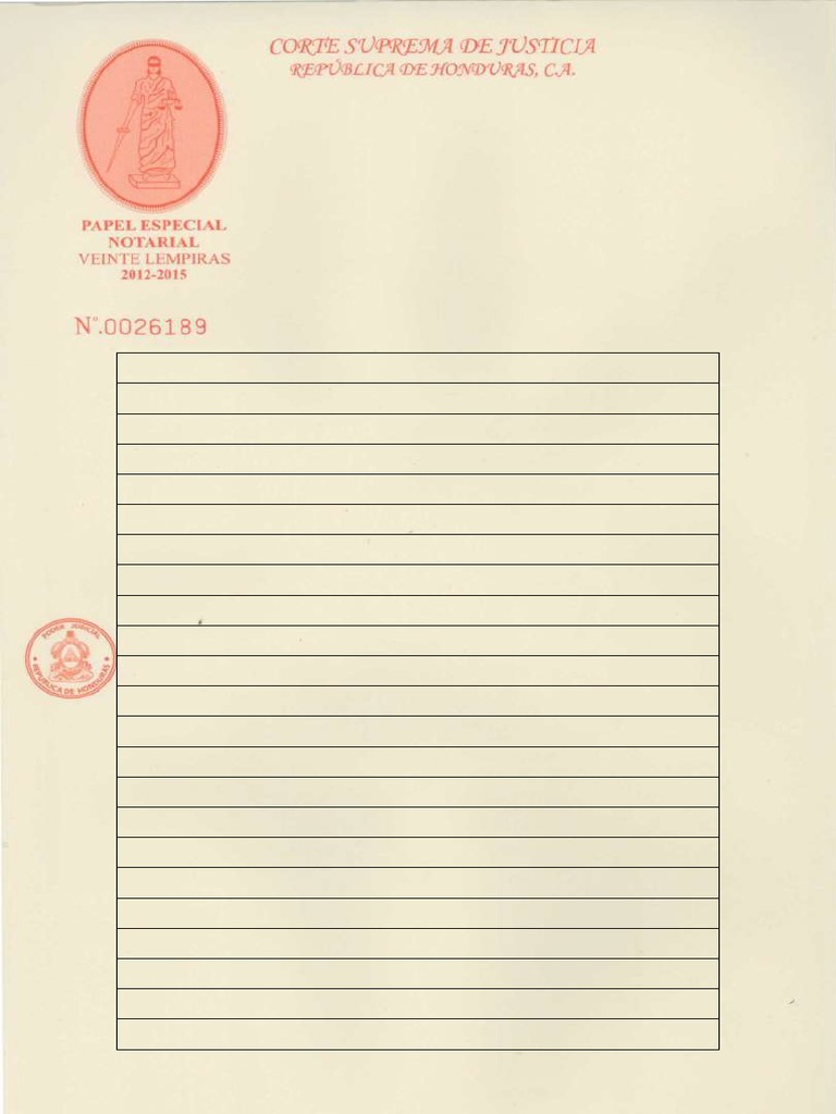 Papel Notarial Word | PDF