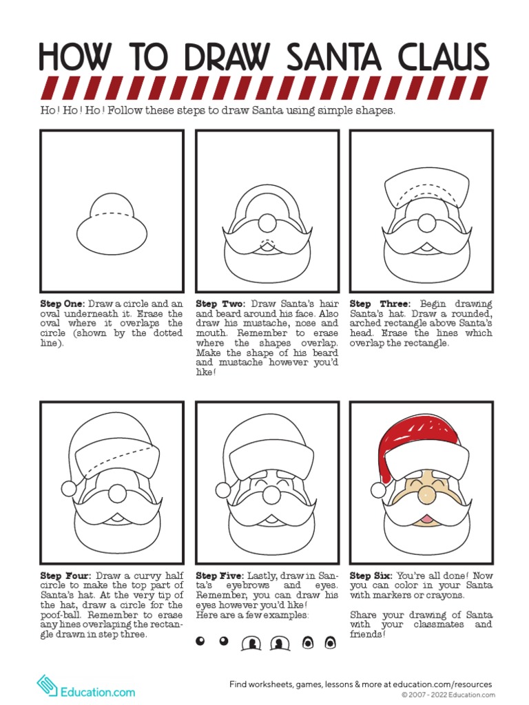 How To Draw Santa | PDF