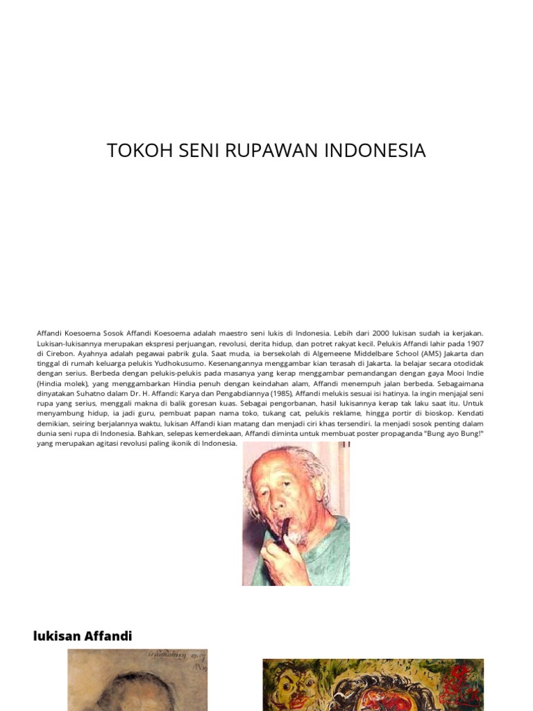 Tokoh Seni Rupawan Indonesia | PDF