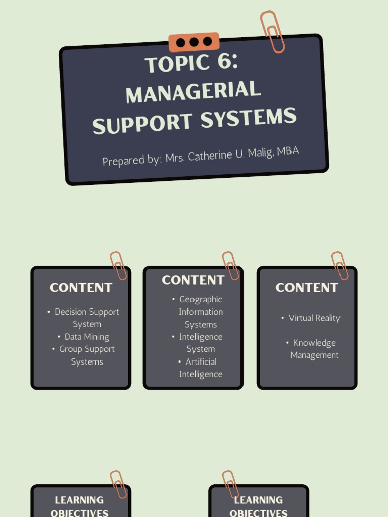 Topic 6 Managerial Support Systems | PDF | Geographic Information ...