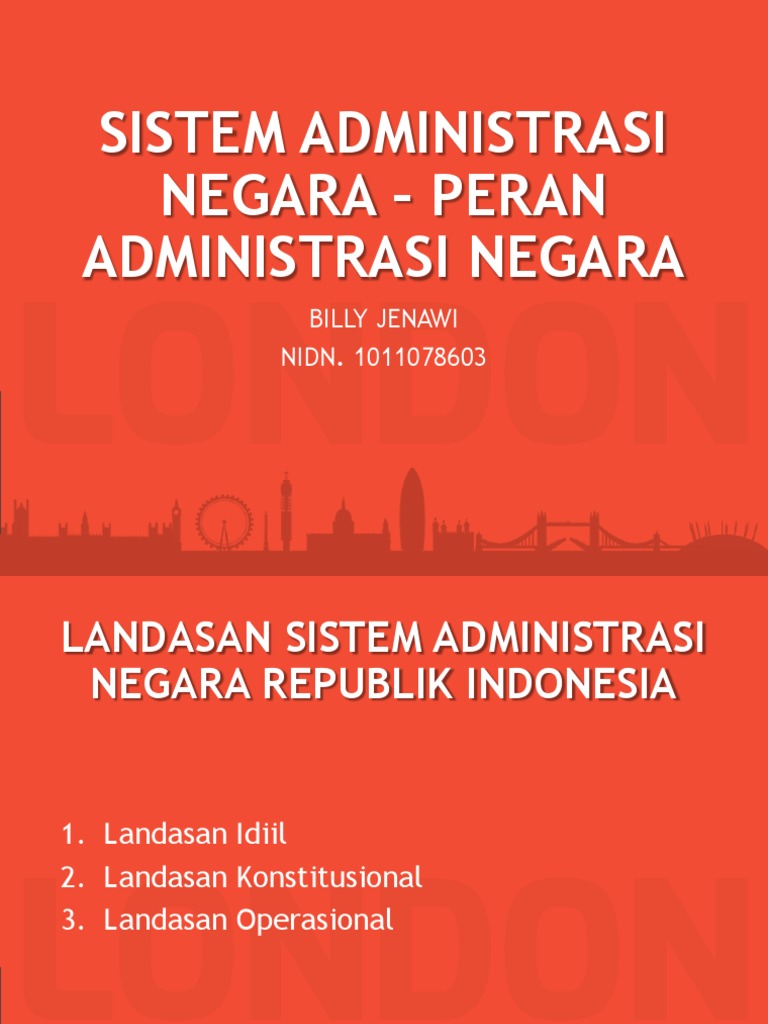 III. Sistem Administrasi Negara - Peran Administrasi Negara | PDF