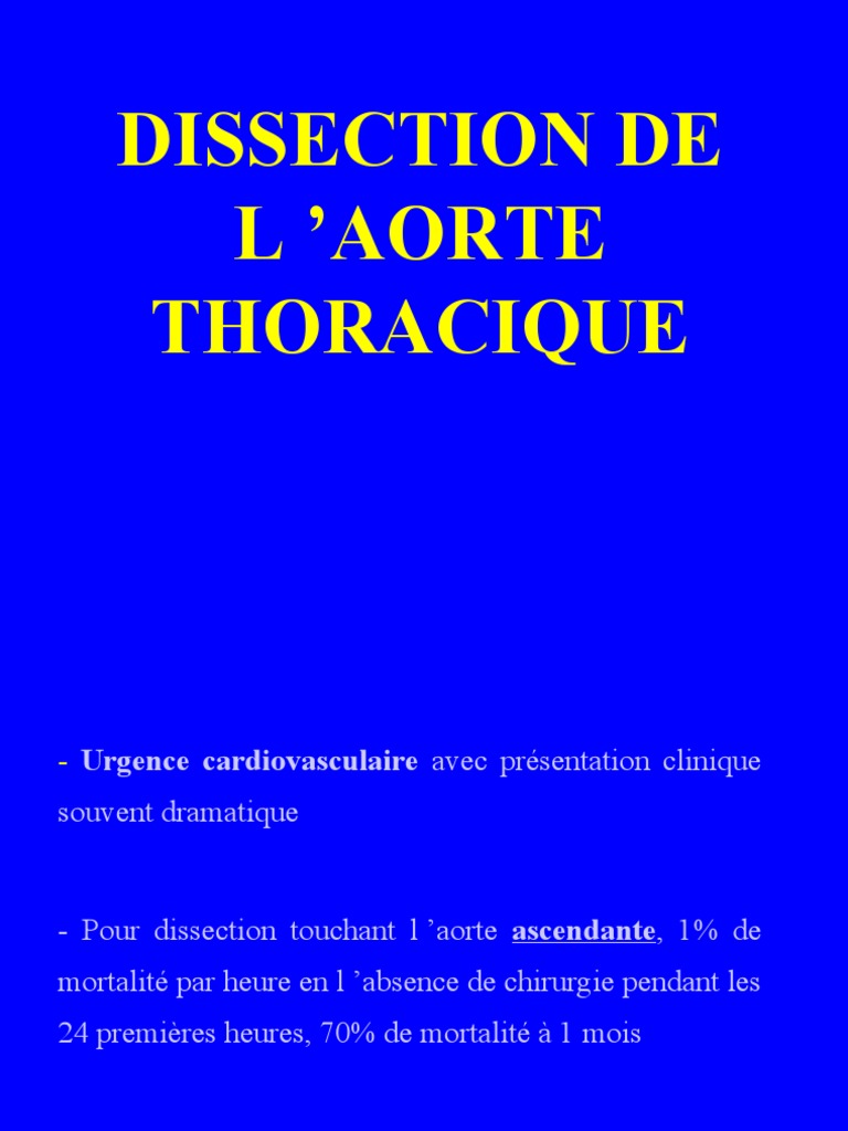 Dissection Aortique | PDF | Aorte | Maladies et troubles