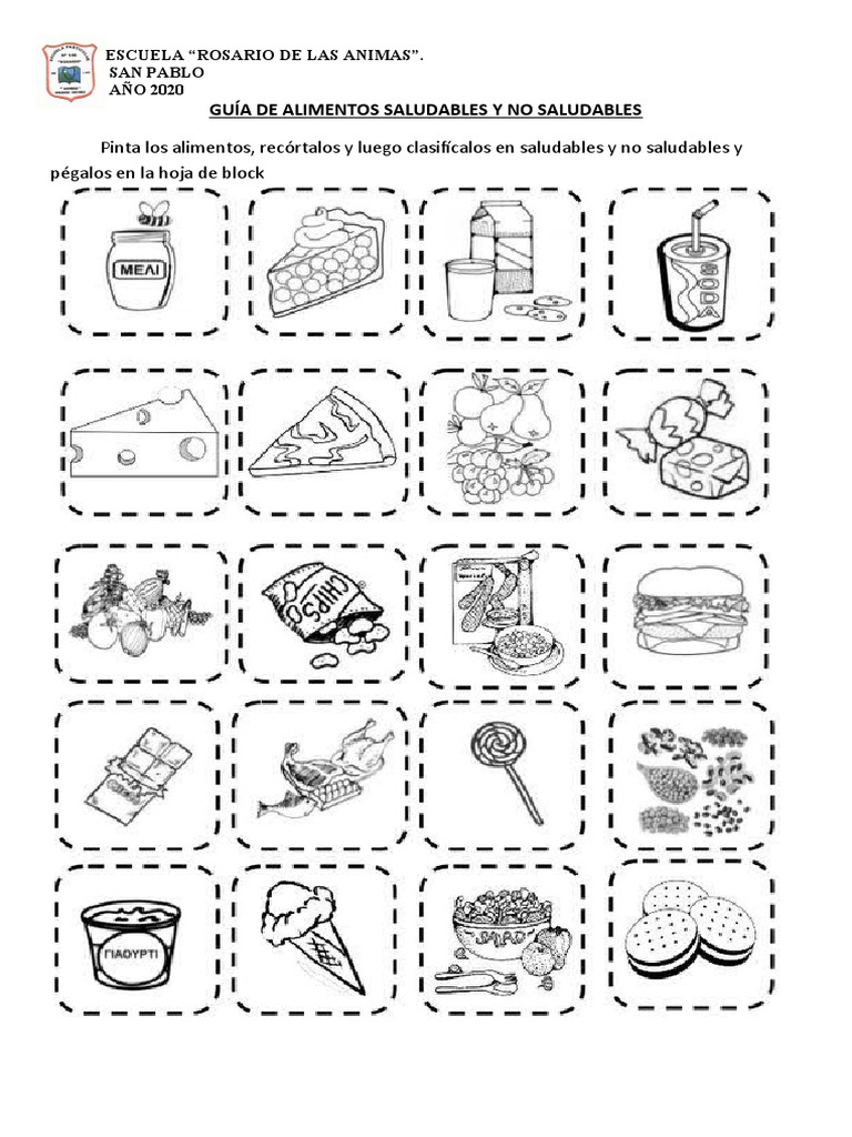 Guia de Los Alimentos Saludables y No Saludables | PDF