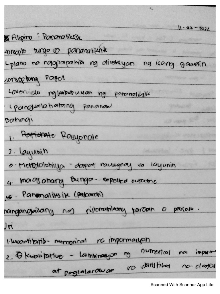 Filipino Notes | PDF