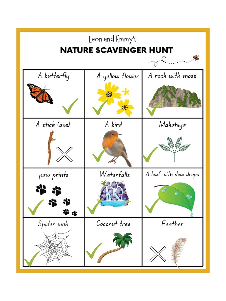 Nature Scavenger Hunt Final | PDF