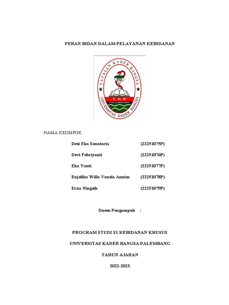 Peran Bidan Dalam Pelayanan Kebidanan Pdf
