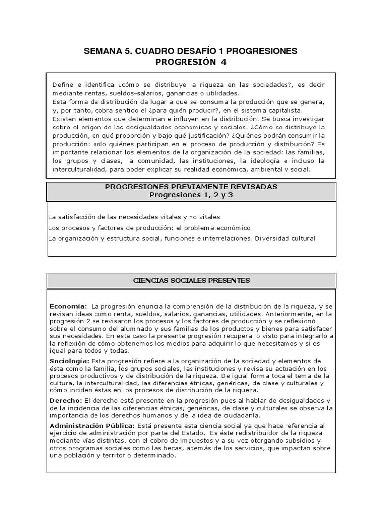 Cuadro Desafío 1 Progresiones - 4 | PDF | Sociedad | Capitalismo