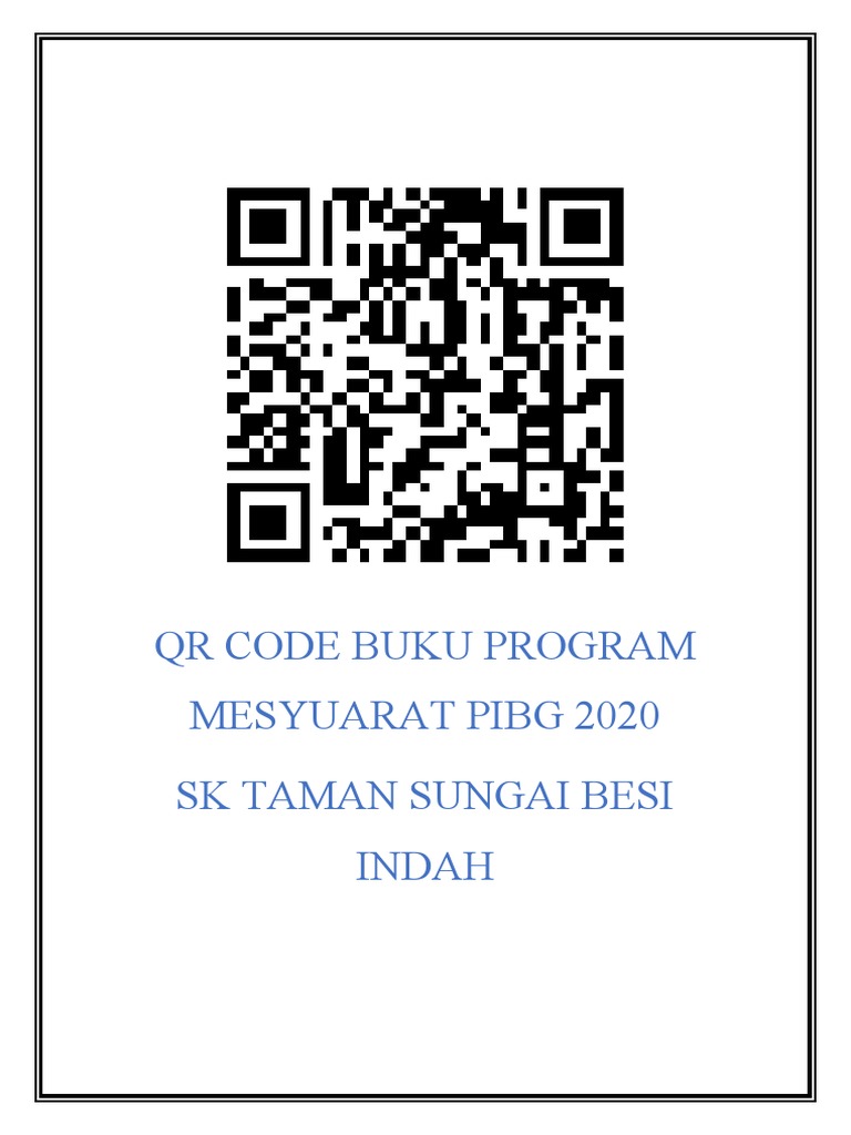 QR Code Buku Program Mesyuarat Pibg 2020 | PDF