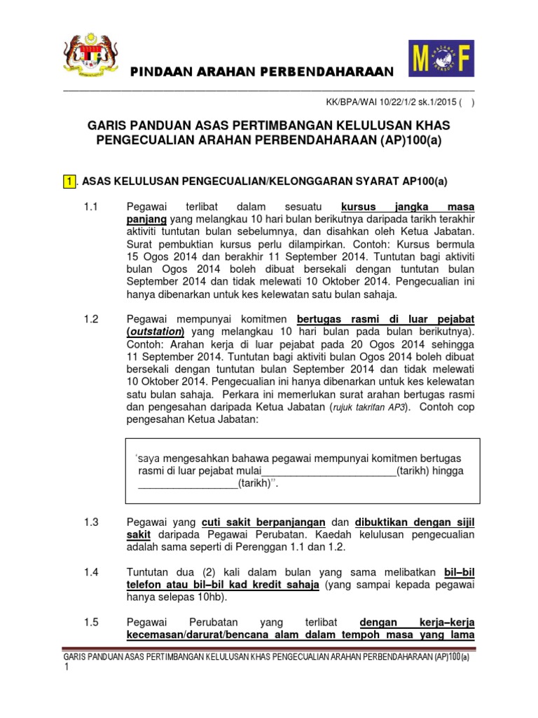 GarisPanduan Kelulusan - AP100a | PDF