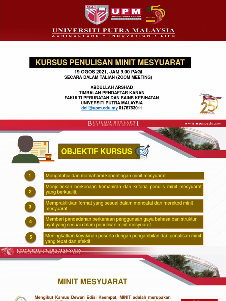 20210910132137kursus Penulisan Minit Mesyuarat | PDF