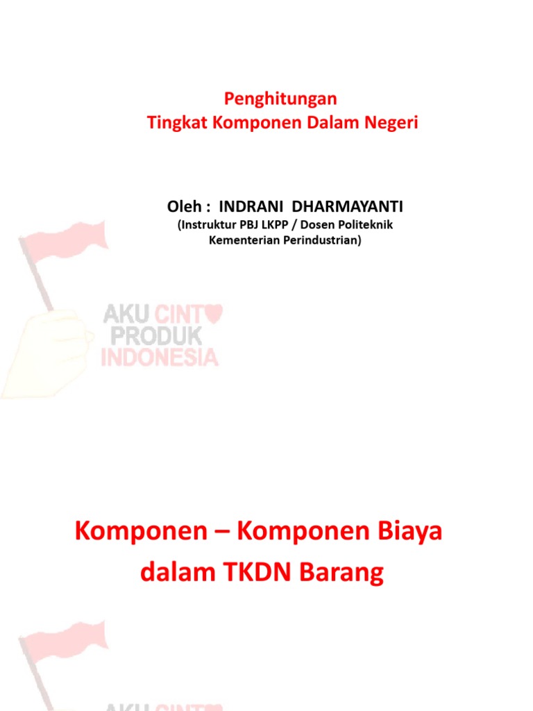 Form Perhitungan TKDN. - Permenperin16 TH 2011 | PDF