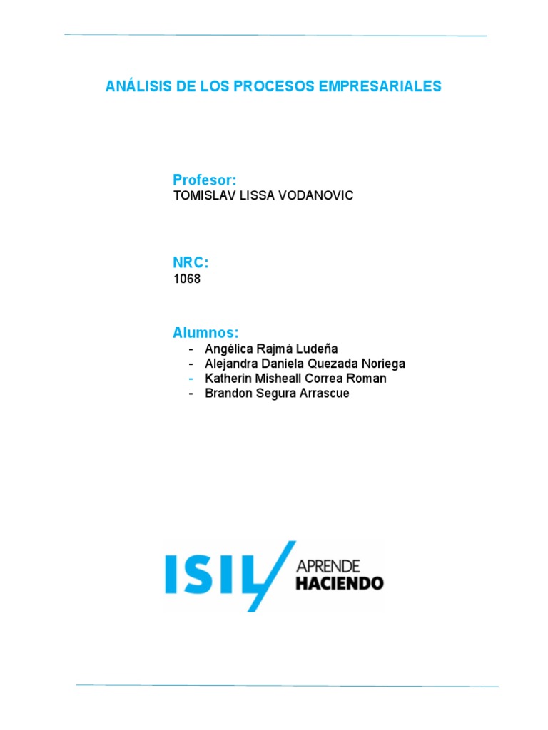 Ep1 Analisis De Los Procesos Empresariales Descargar Gratis Pdf